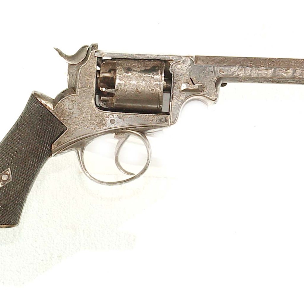 Monty Whitley, Inc. | RARE WEBLEY “WEDGE FRAME” PERCUSSION REVOLVER.