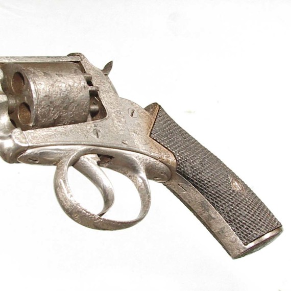 Monty Whitley, Inc. | RARE WEBLEY “WEDGE FRAME” PERCUSSION REVOLVER.